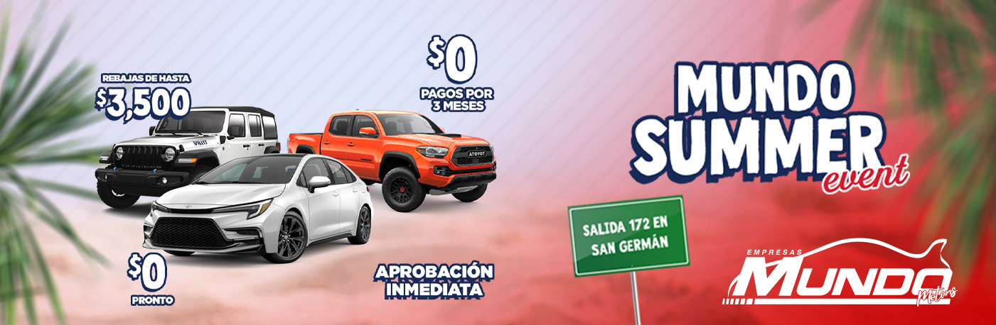 Somos el dealer de autos #1 de San German - Empresas Mundo Motors