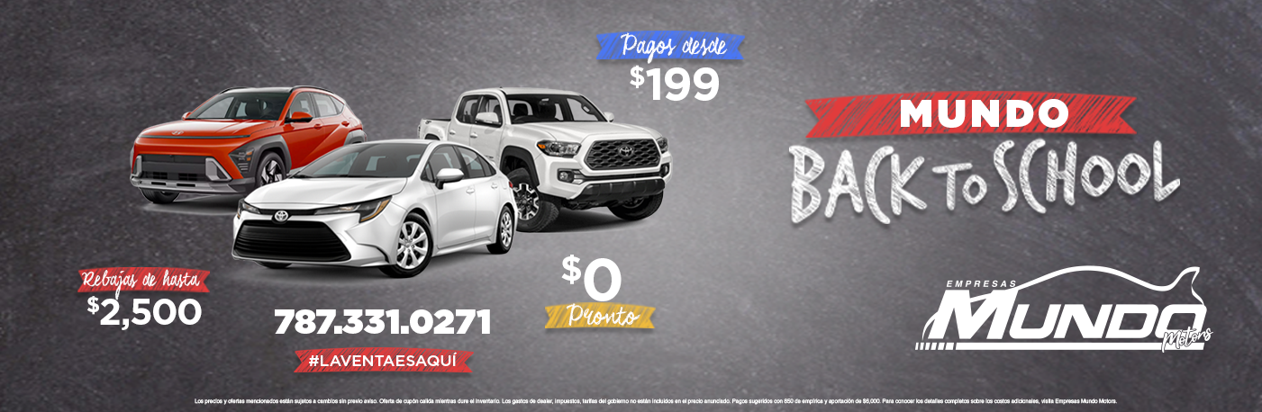 Somos el dealer de autos #1 de San German - Empresas Mundo Motors