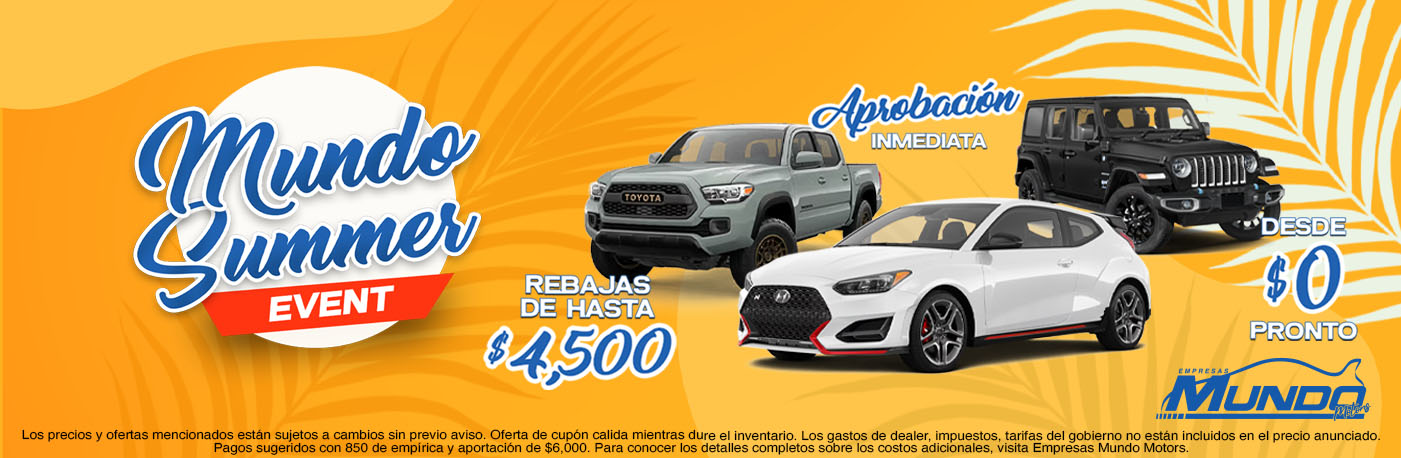 Somos el dealer de autos #1 de San German - Empresas Mundo Motors